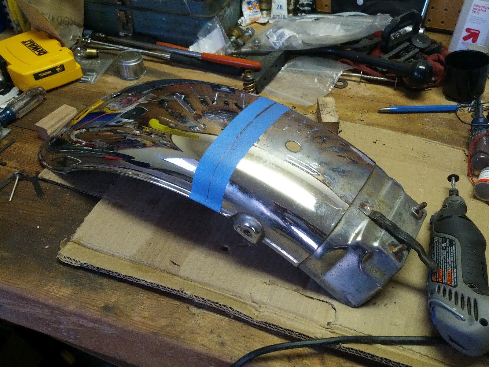 '77 HONDA CB750: Rr Fender Mod