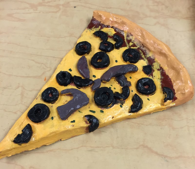 FishTales Art: Pop Art Style Clay Pizza Sculpture