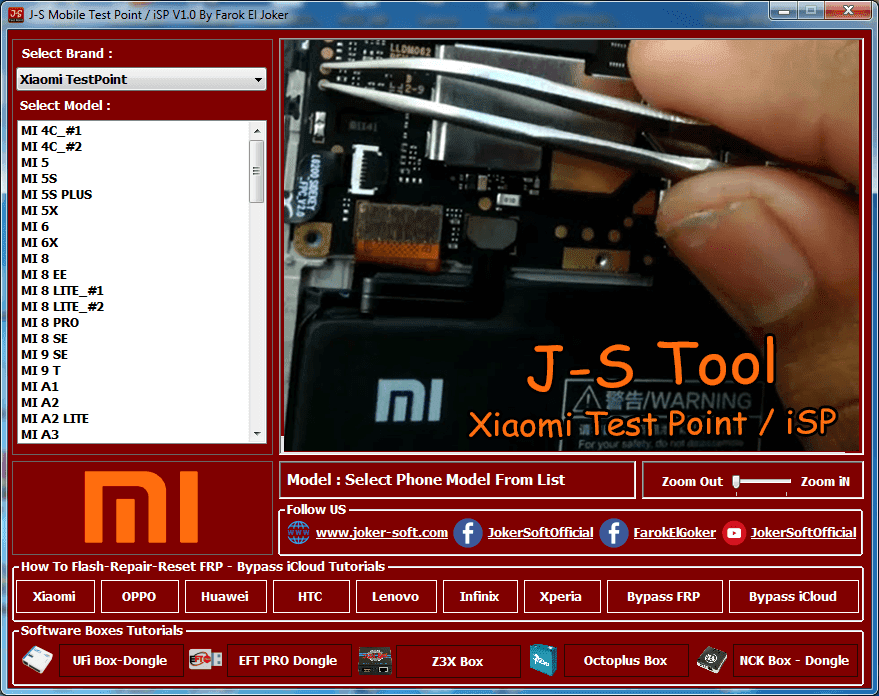 الاصدار الاول لبرنامج J-S Test Point-iSP V1.0