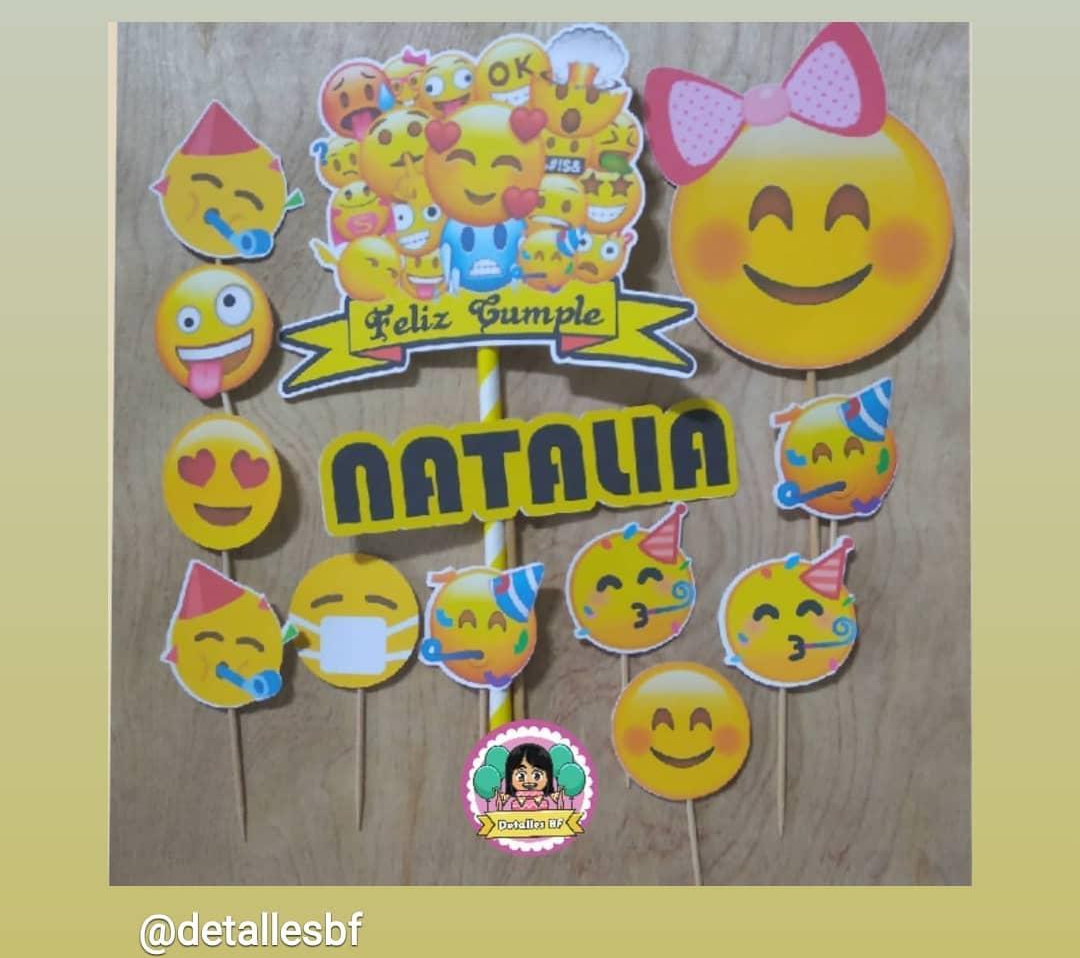 Topper Emojis Natalia - Mis Toppers Tus Toppers