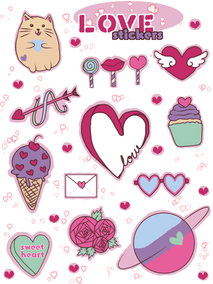 Plantillas de stickers descargables, nuevo producto digital