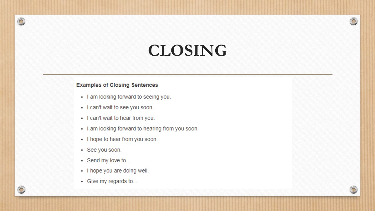 Maestros Ejemplares: 3RD BACHILLERATO REVIEW INFORMAL LETTERS