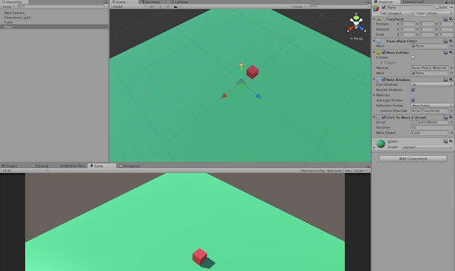 Unity 3d Tutorials Click To Move 3d Object Using Lerp Unity C