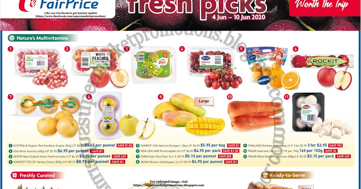 NTUC FairPrice Fresh Picks Promotion 04 - 10 June 2020 ~ Supermarket ...