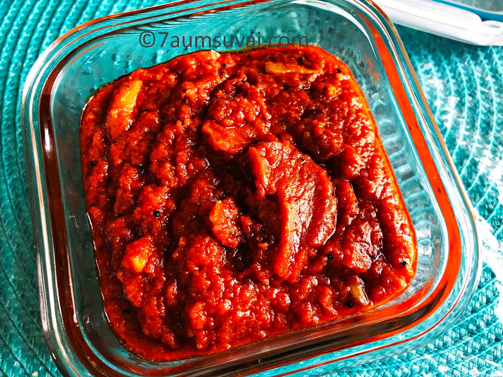 Thakkali thokku/Tomato Pickle/Tomato garlic chutney | 7aum Suvai