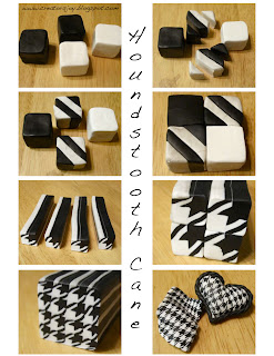 Creator's Joy: Polymer clay houndstooth cane tutorial