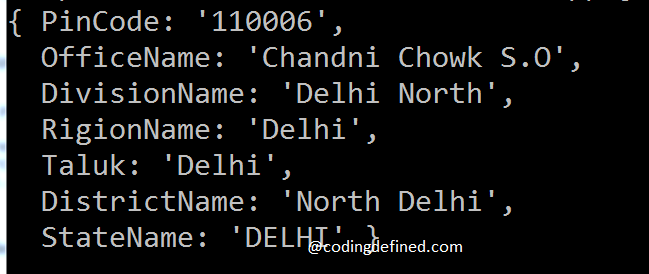 Lookup Indian PinCode Information in NodeJS - Coding Defined