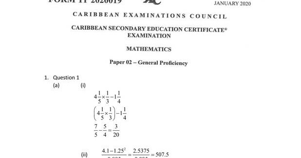CXC, CSEC Past Papers
