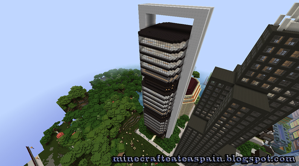 Réplica Minecraft de la Torre Caja Madrid, Madrid (España)