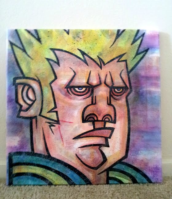 AH DID THAT!!!!!!: 8 BIT ART SHOW PAINTING 5: BILL "MAD DOG" RIZER ...