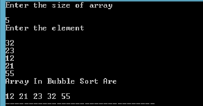 Write A Program To Sort An Array Using BUBBLE SORT TECHNIQUE
