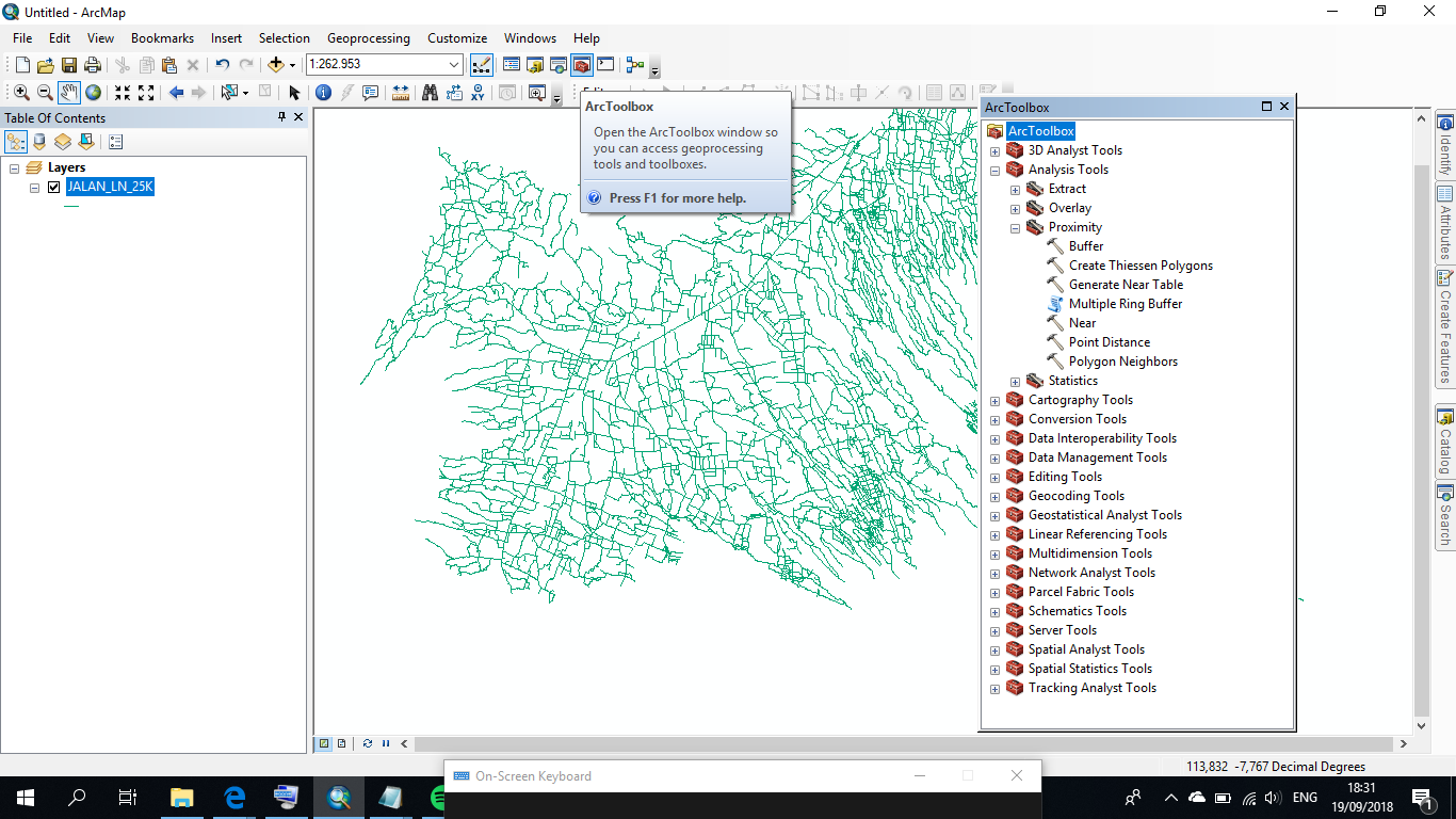 Analisis Proximity pada ArcGIS