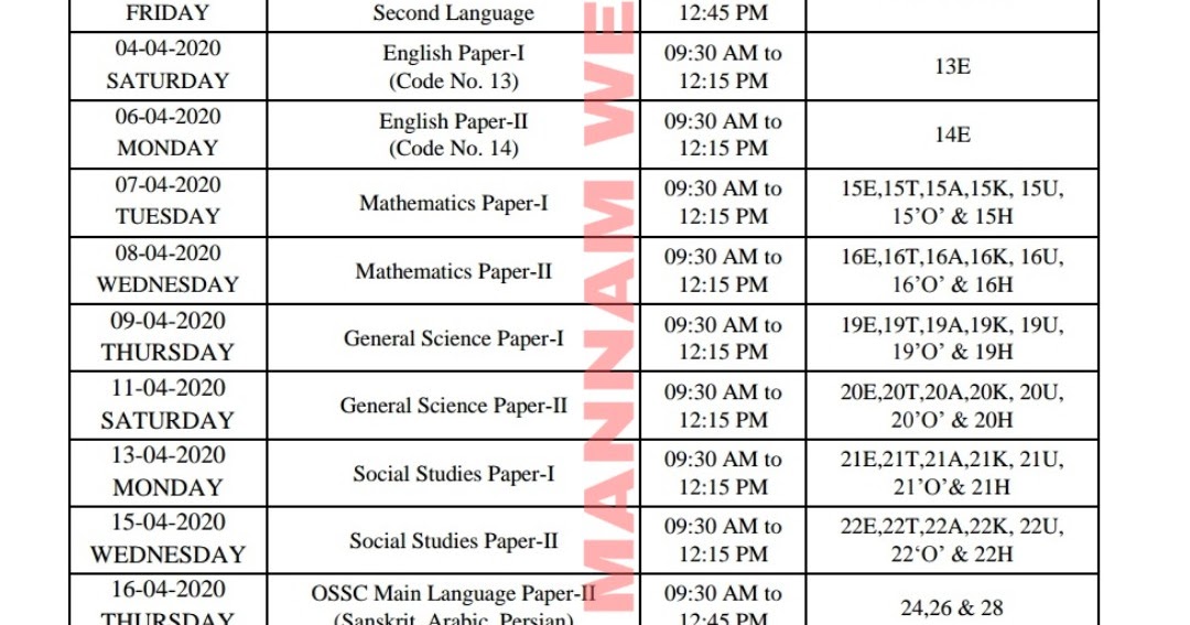 10th Class SSC Exams NEW SCHEDULE MANNAMweb 10th-class-ssc-exams-new-schedule-mannamweb