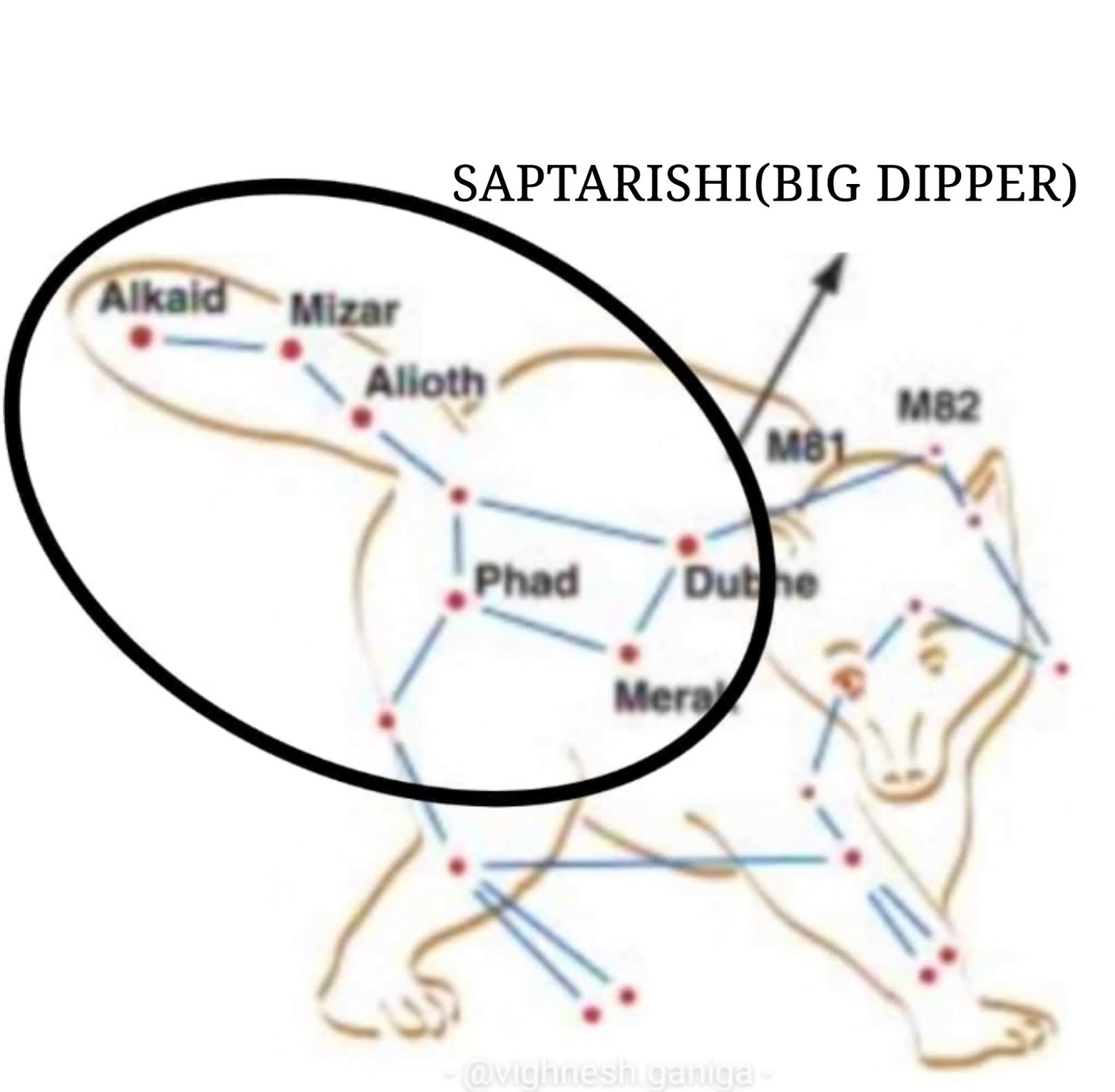 Saptarishi (Big Dipper) Asterism