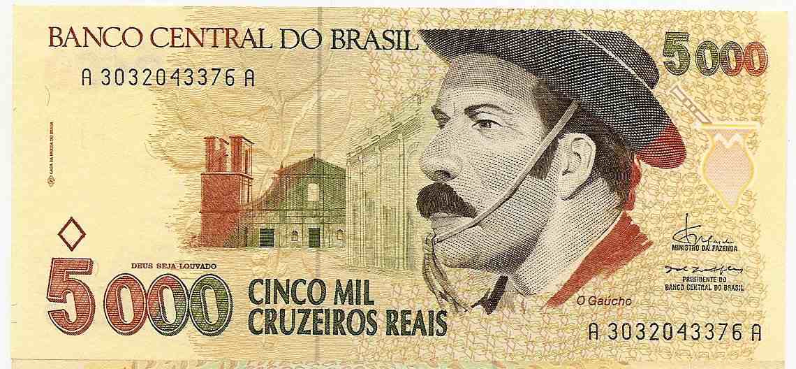 Dinheiro de Metal: Cinco Mil Cruzeiros Reais (1993)