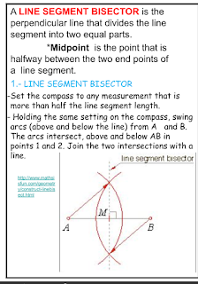 VISUAL ARTS II secundary: GEOMETRIC ELEMENTS- LINE SEGMENT/ANGLE BISECTOR