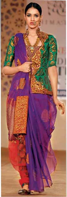 World of Boutique Wears: Special Trouser sarees for working woman
