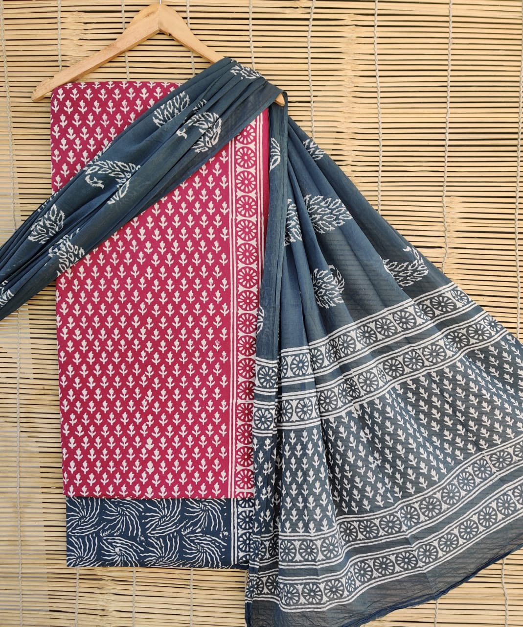 Block print cotton suits