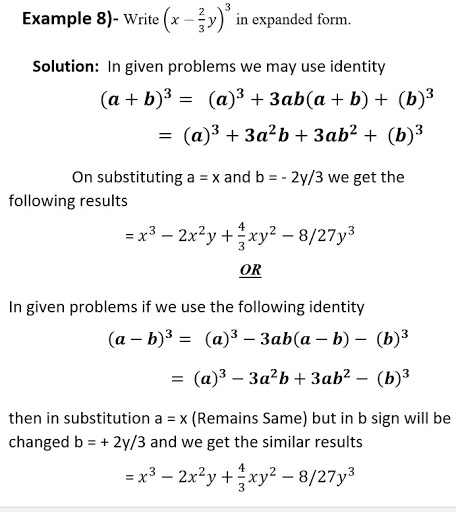 Mathematics : Mathematics Formula Algebra - Identities