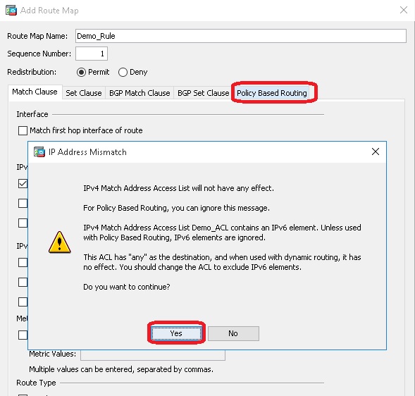 Knowledge Area: Cisco ASA Route Map ASDM