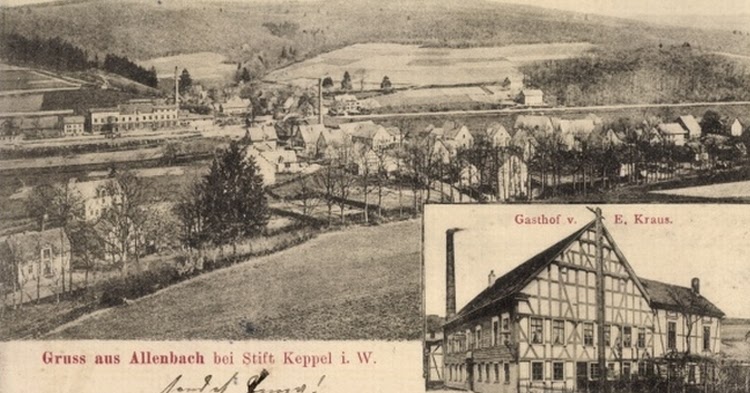 Alte Bilder: Topographie - Vintage topographic Illustrations: Allenbach