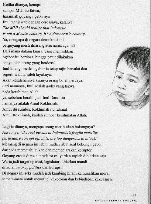 puisi kehidupan "Balada sebuah Bokong" Sindhunata | analisis puisi