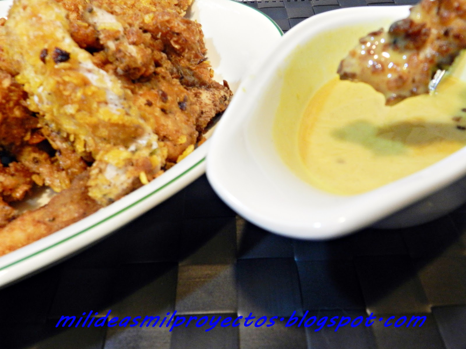 STIKS DE POLLO A LA SALSA DE MOSTAZA Y POR FIN LLEGO EL DIA, Y EL ...