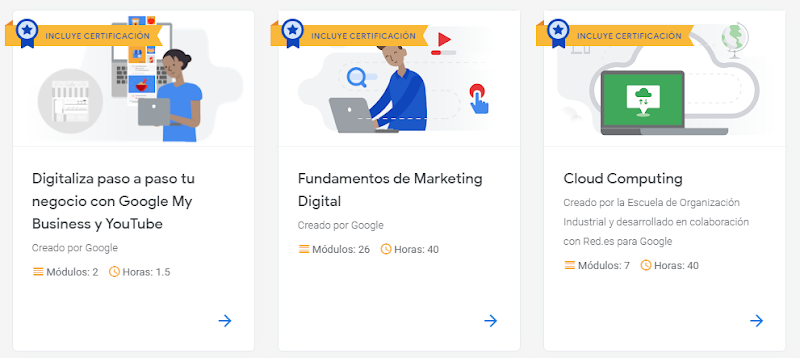 Cursos de Google con Certificación 2020 - Google Actívate - Web ...