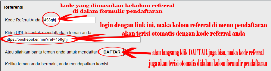 CARA MEMBUAT KODE REFERRAL DAN MENDAFTARKAN DOWNLINE REFERRAL