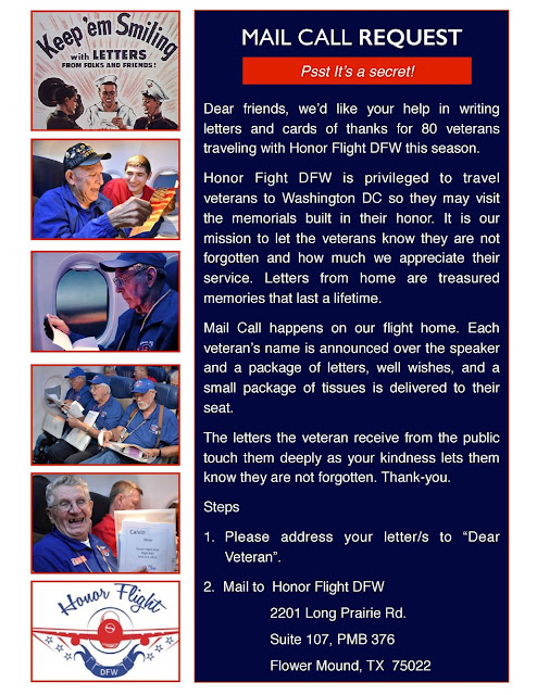 Cimbacreativefun: DFW Honor Flight - Thank you cards!