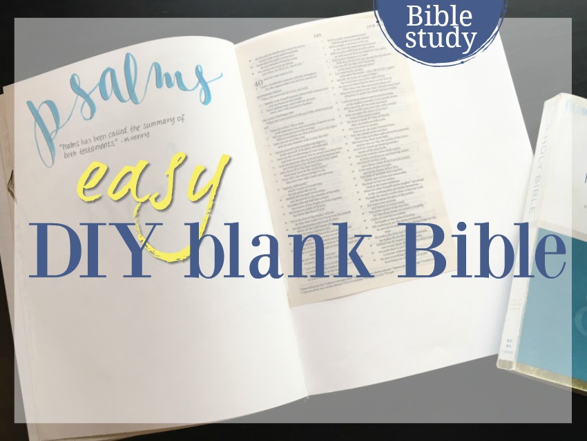 Stone Soup for Five: easy DIY blank Bible inspired by Jonathan Edwards