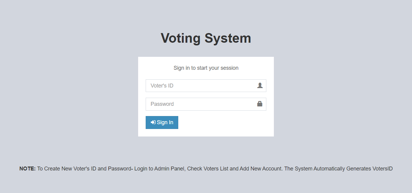 Voting Management System using PHP My SQL with Source Code | Free ...