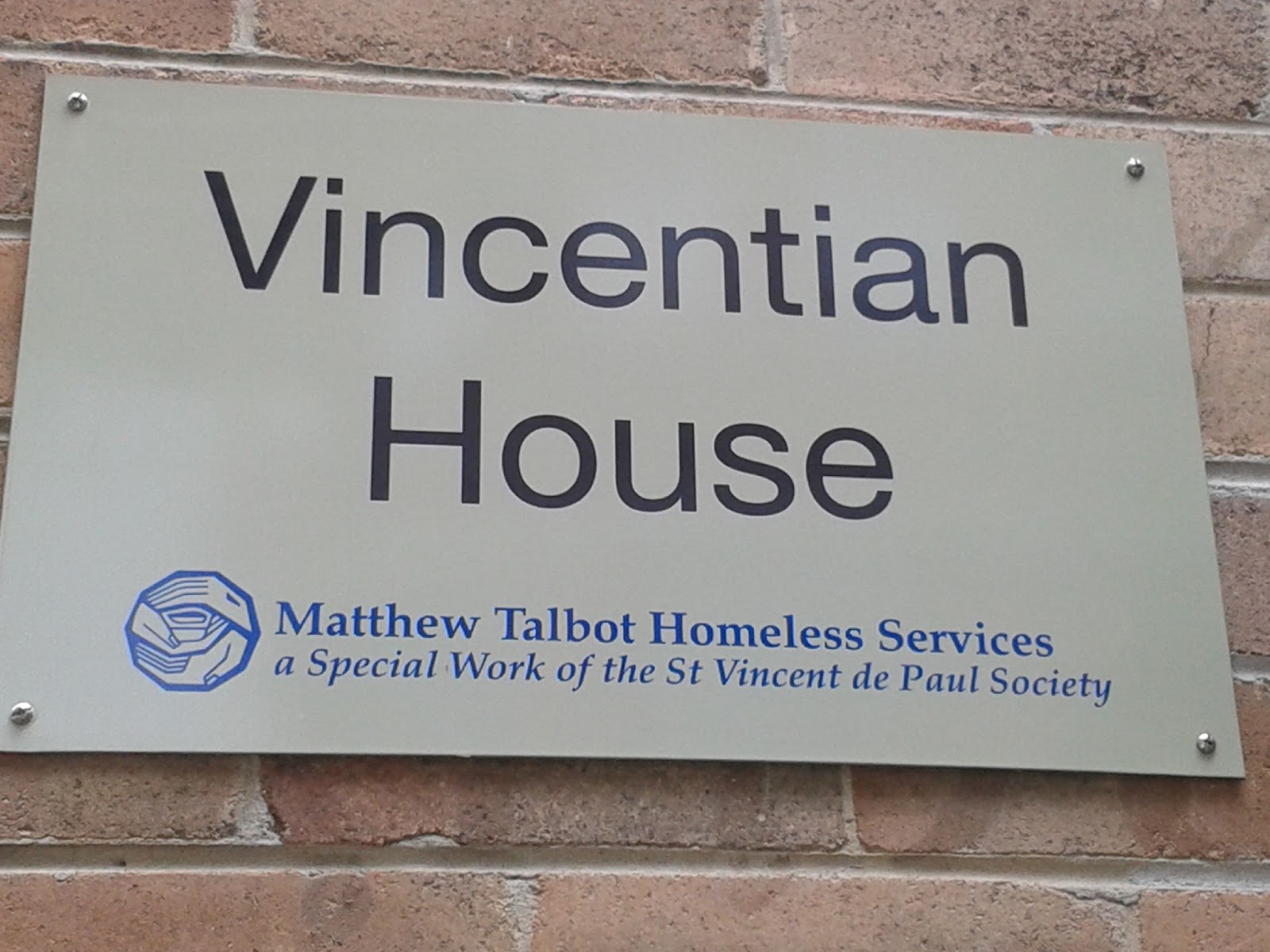 Matty Down Under: Matthew Talbot Homeless Services Vincentian House