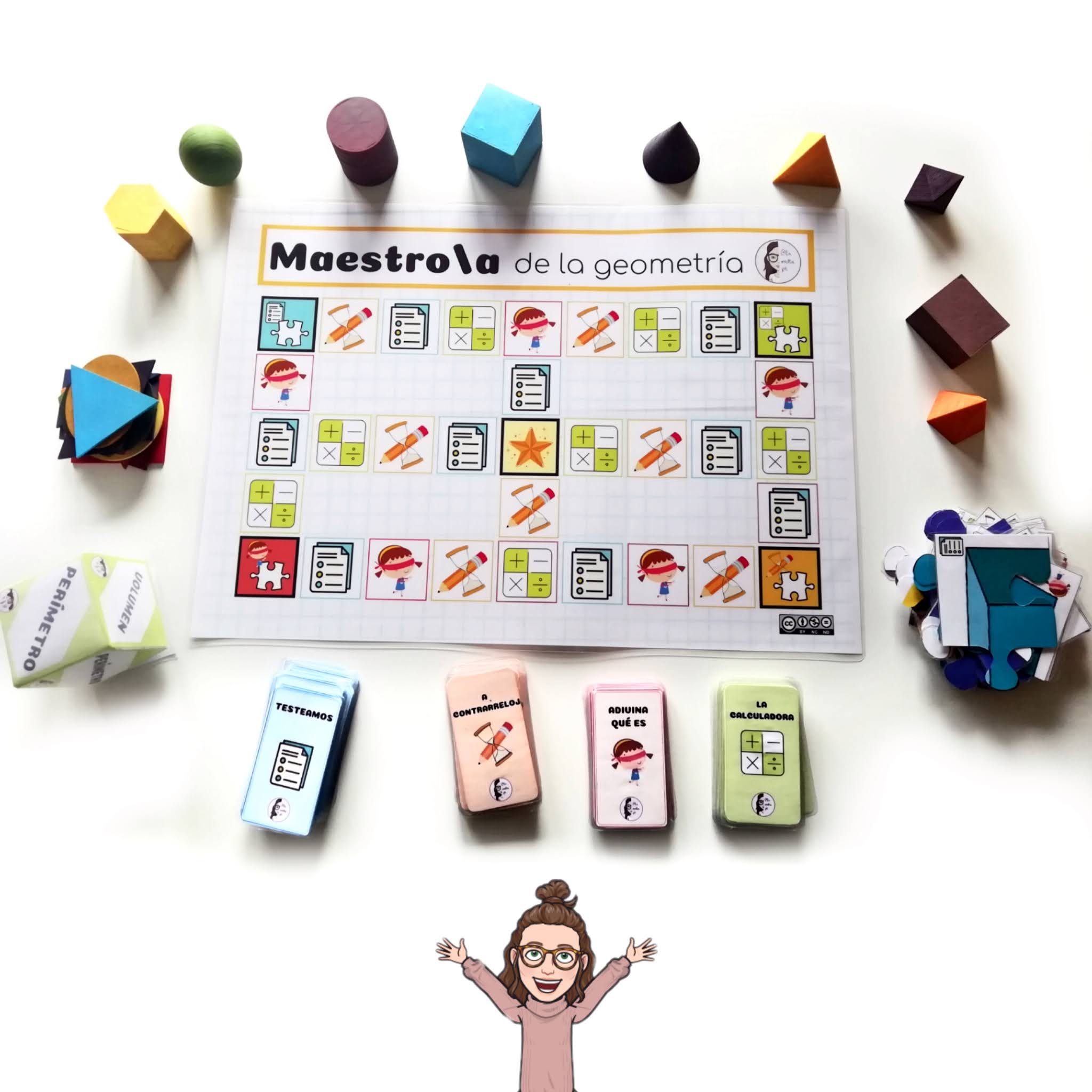 La media PT: Tarjetas geométricas