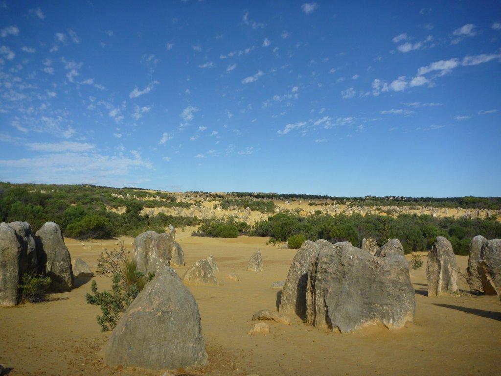 Just Keep on travelling: Our first view of the limestone pinnacles