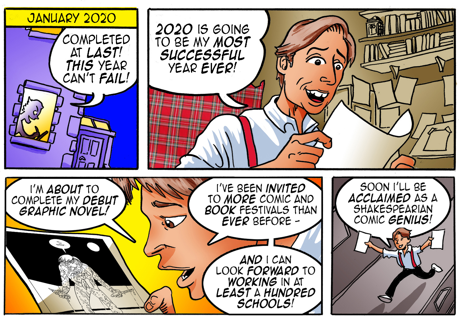 Kev F comic art: My Comic Strip Review Of The Year 2020