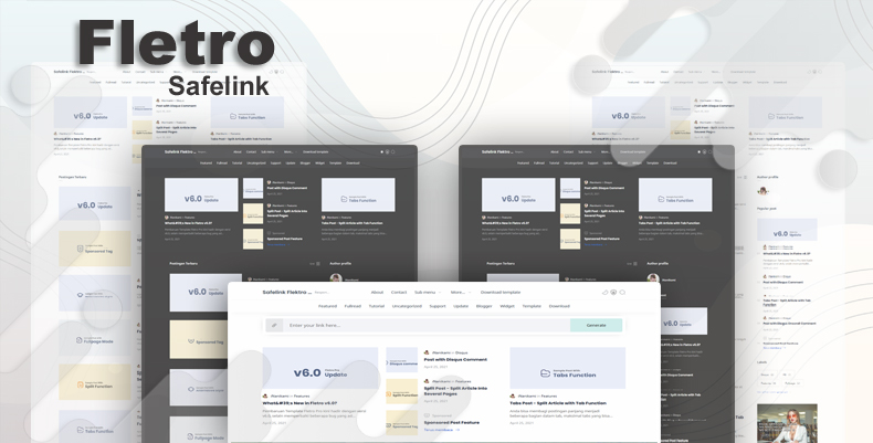 Redesign Fletro v6.0 Safelink Responsive Blogger Template