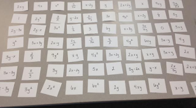 Operations with Monomials Game - Version 1