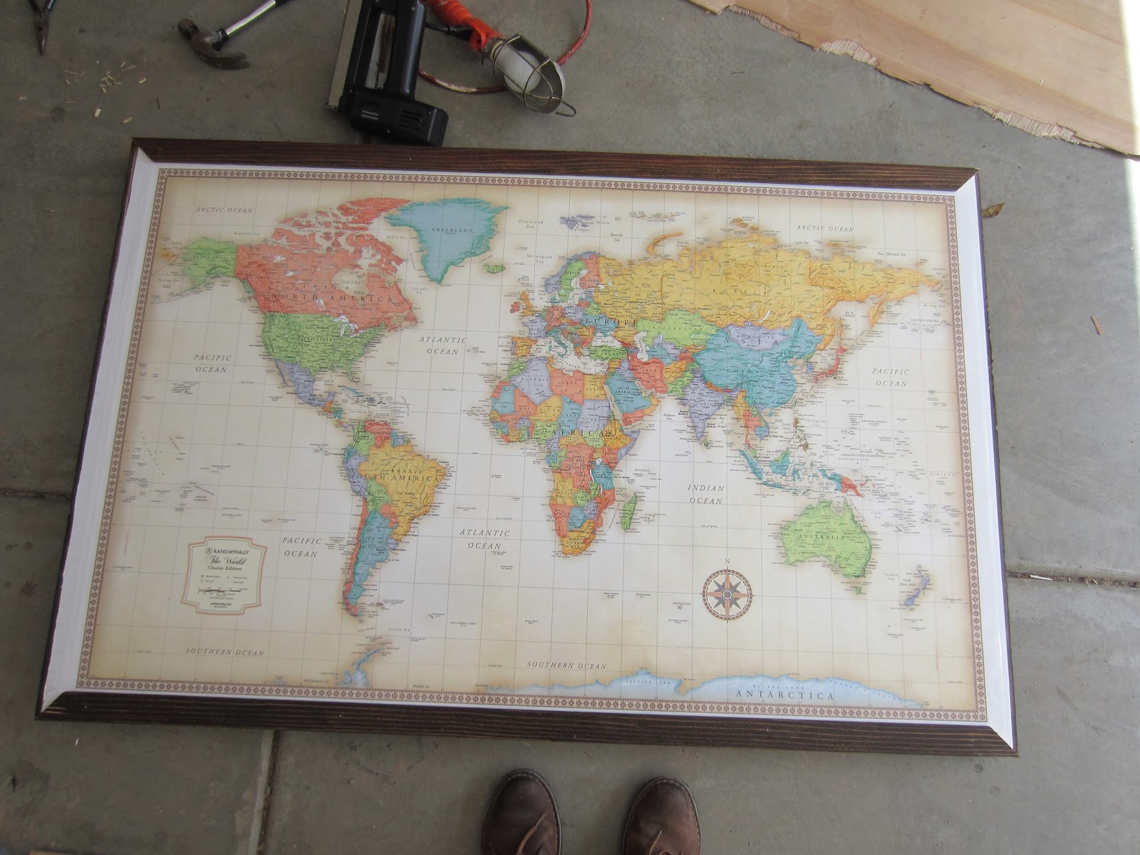 Amanda Did It: DIY Projects: Pinnable Wall Map Tutorial