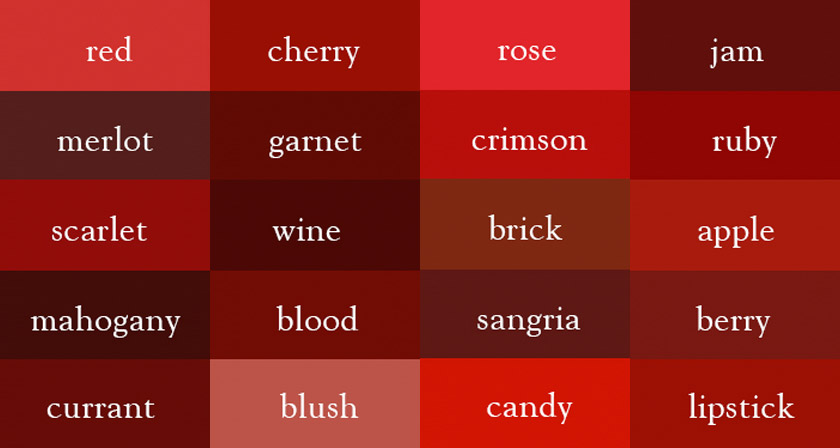 Shades Of Red Colors - Template Pages