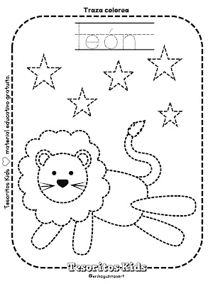 Tesoritos Kids: Traza y colorea. 🎪🤡