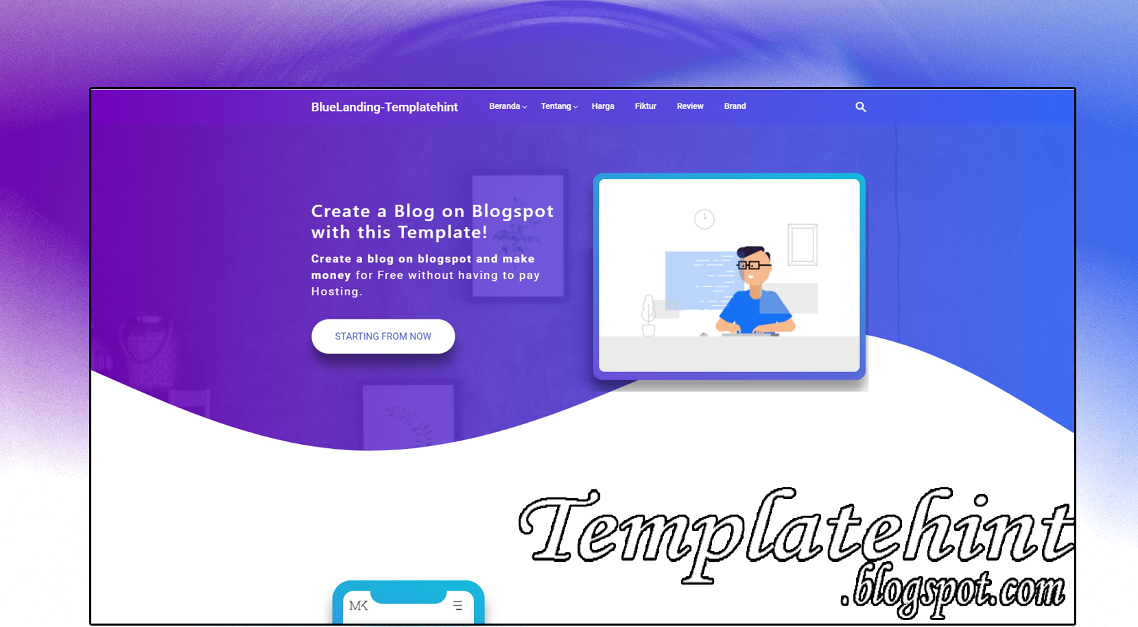Blue Landing Page Resposive Blogger Template - Medsafelink