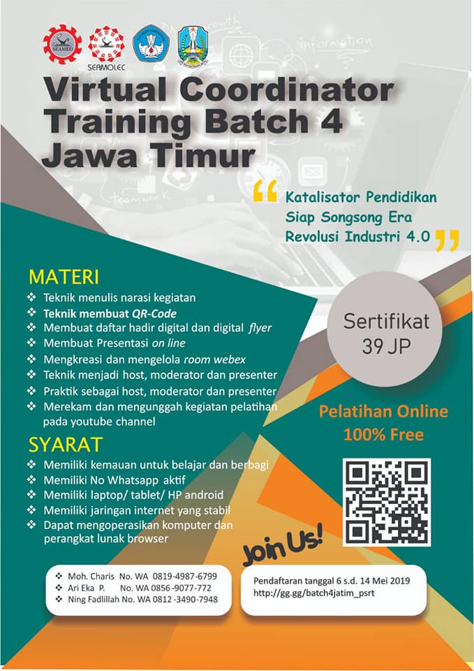 VTC Batch 4 Jatim 79.5: VIRTUAL COORDINATOR TRAINING BATCH 4 JATIM 79.5