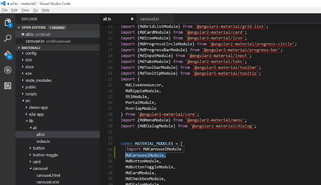 Explore Sitecore: carousel with angular material 2
