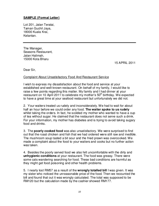 Formal Letter Format Essay - Birthday Letter