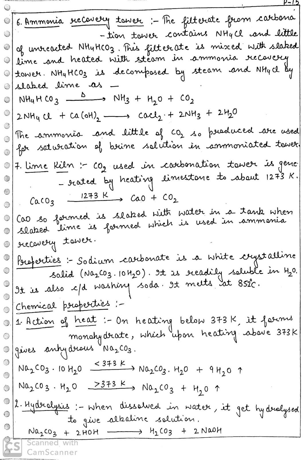 S-Block Elements Handwritten Notes for 11th Chemistry