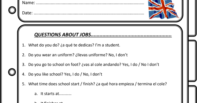 miteachertieneunblog: Speaking Practice: Questions about jobs