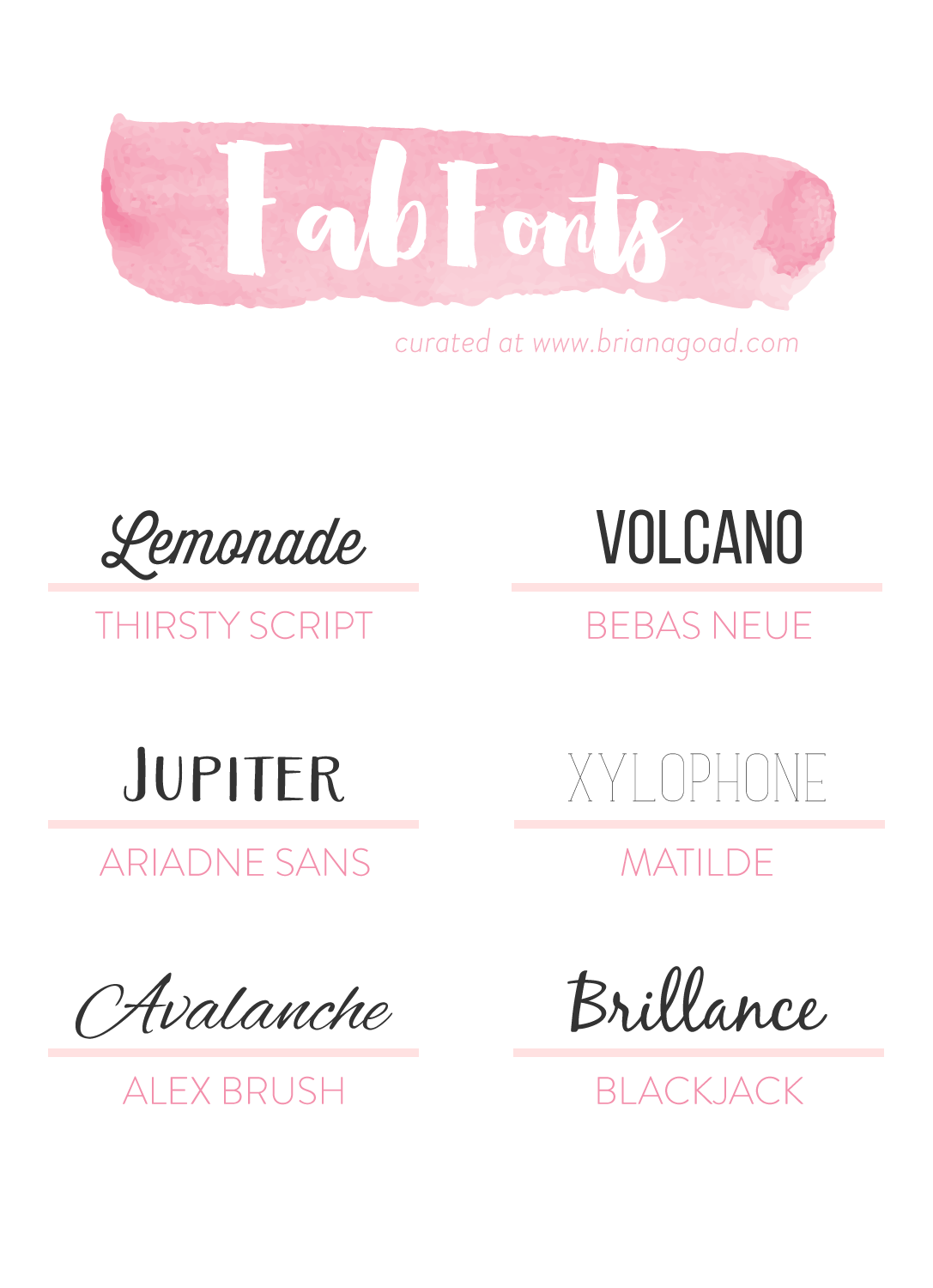Fab Fonts #2 - Briana Goad