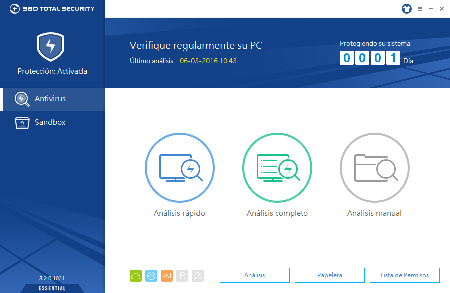 360 Total Security Essential 8.2.0.1038 [Un antivirus gratuito, ligero ...