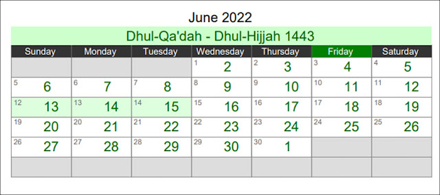 Islamic calendar 2021 june month - tastecamp